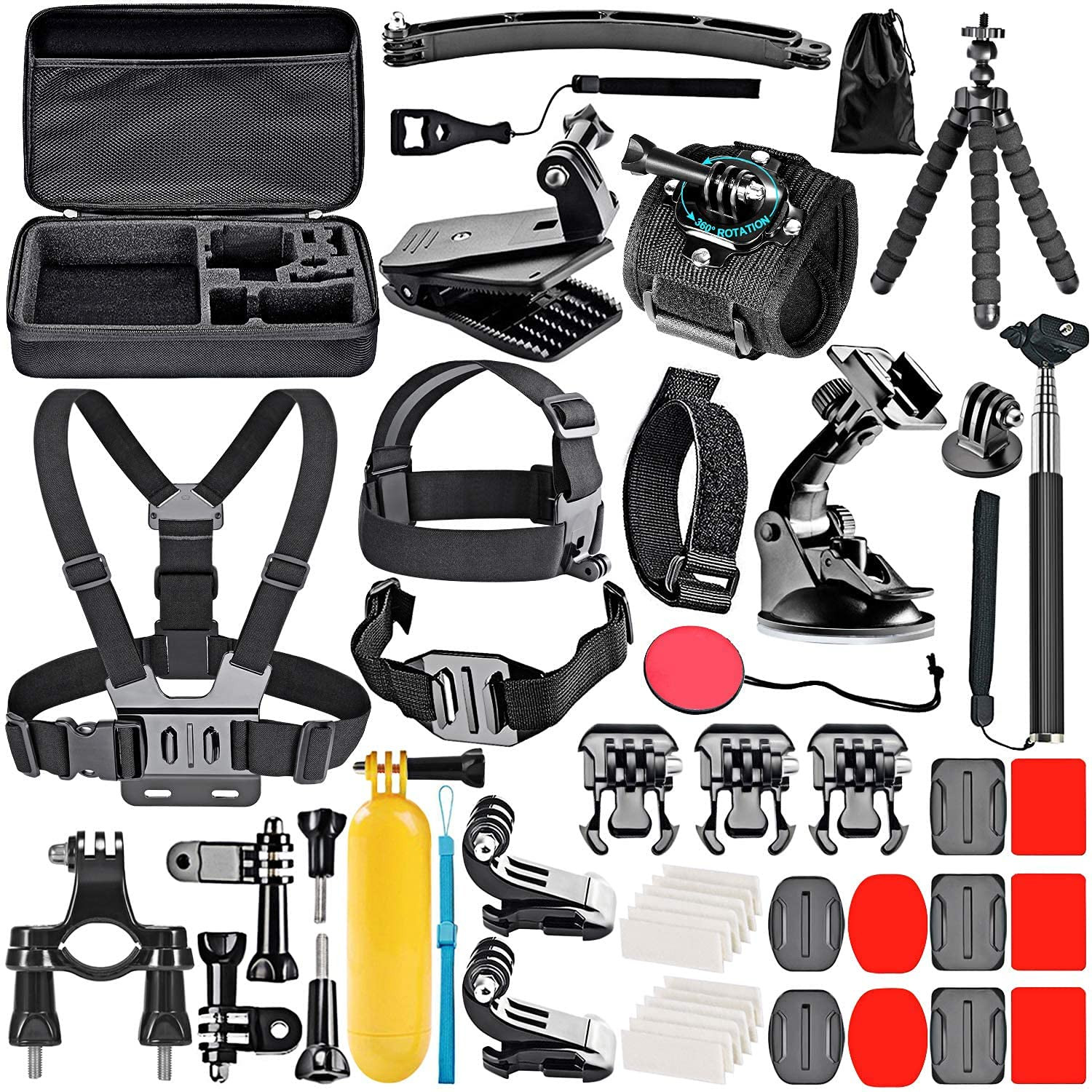 Cason ABS 50 in 1 Action Camera Mount Accessories Kit for Cason CS6 ...