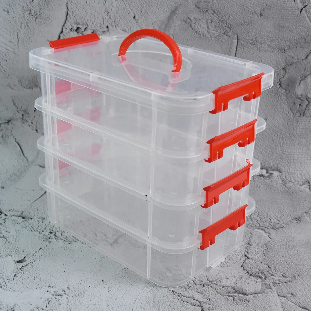 4-Layer Transparent Multipurpose Plastic Storage Box