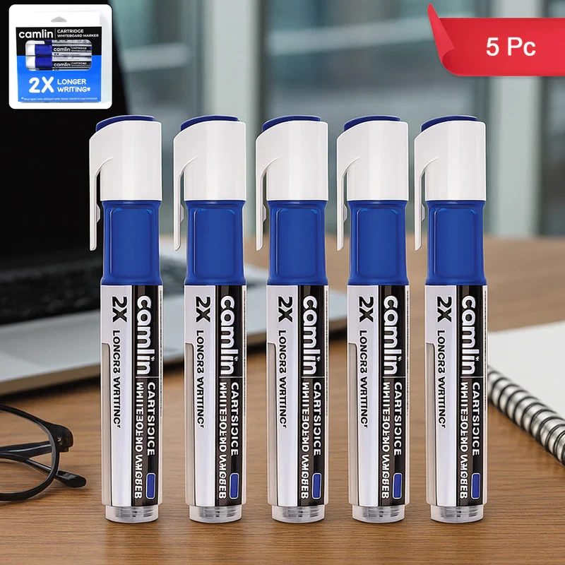 Camlin Cartridge Whiteboard Marker – Blue Color Long-Lasting Writing ...