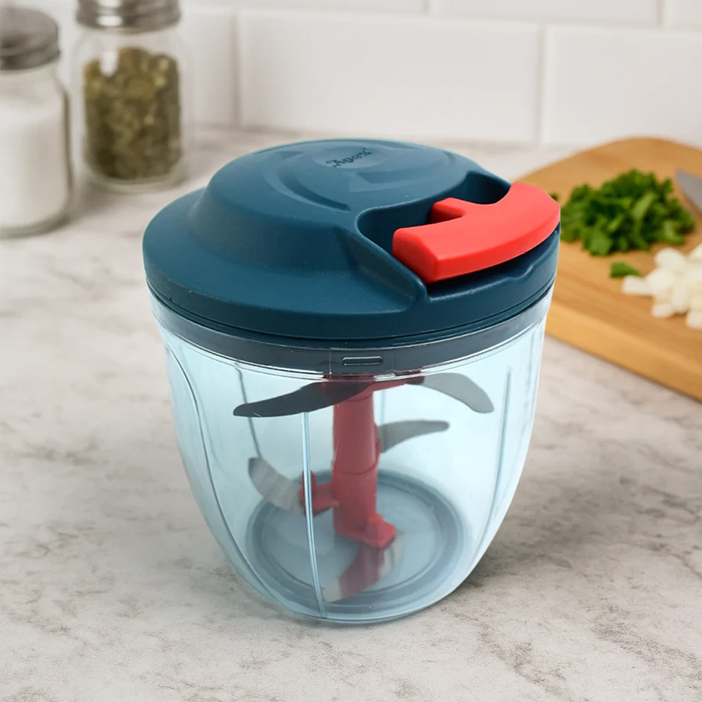 Apex Speed-X Hand-Powered Vegetable Chopper (1000 ML) Compact Food ...