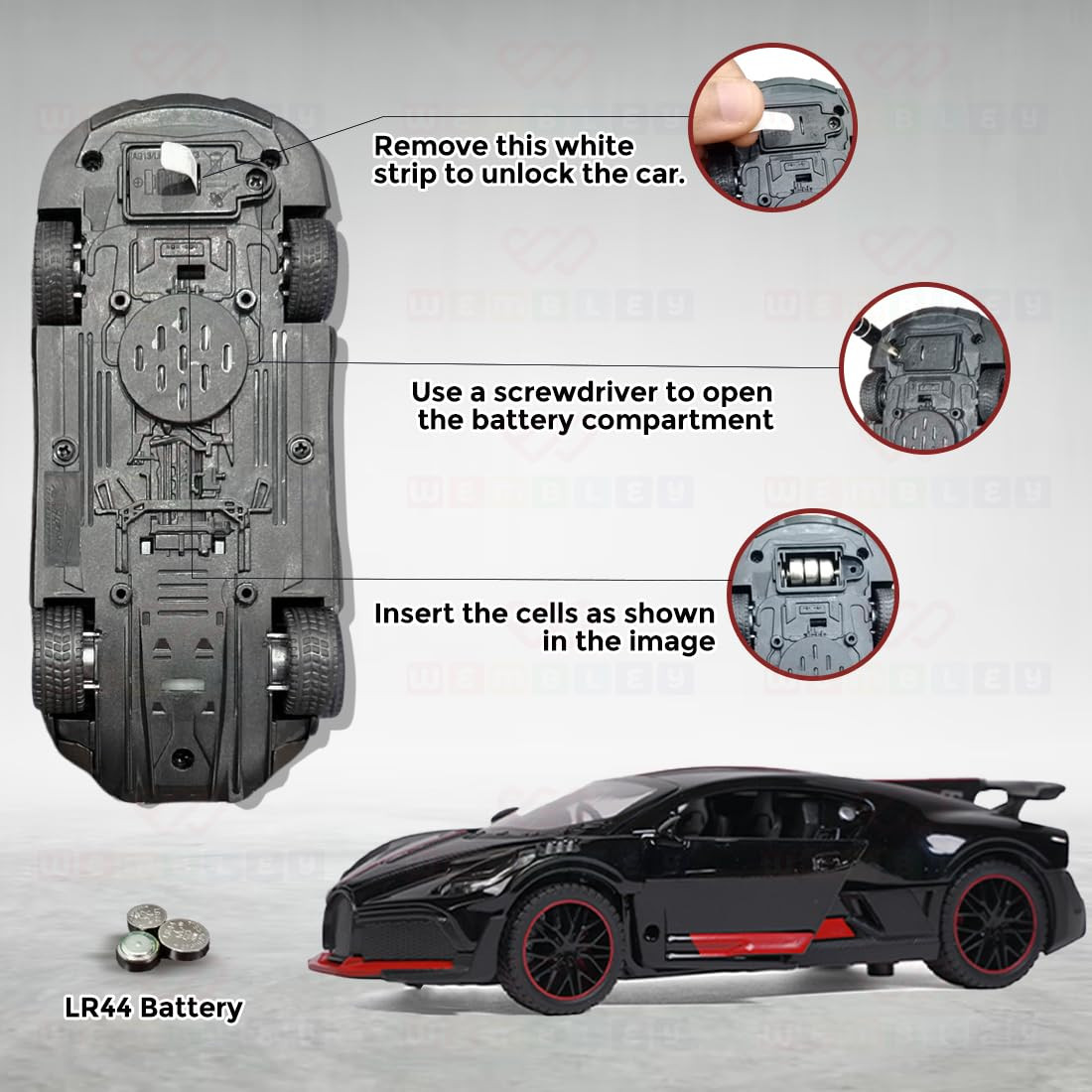 Wembley Pull Back Toy Die-cast Model 1:32 Scale Metal Car Pull Back Toy ...