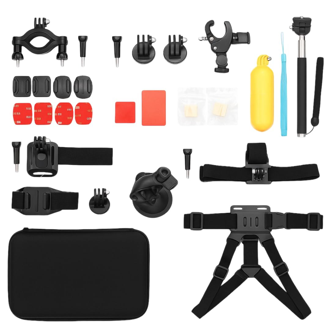 CASON 30 in 1 Action Camera Mount Accessories Kit for CS6, Go Pro & DJI ...