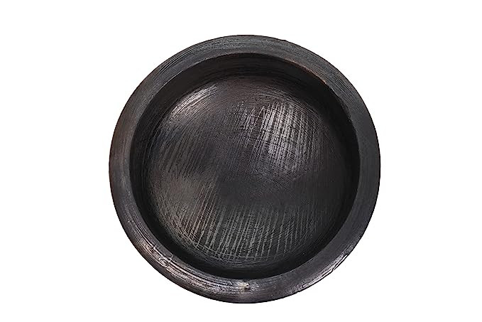 Kerala Traditional Handmade Clay Pot (മൺചട്ടി) - 2 Liter (Black Colour ...